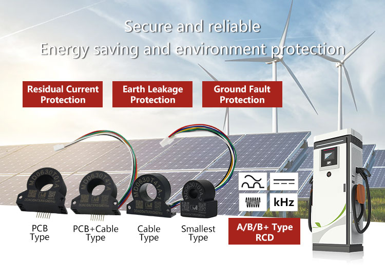EVSE Components RCMU 6mA 30mA AC DC Leakage Current Detector Sensor for ...