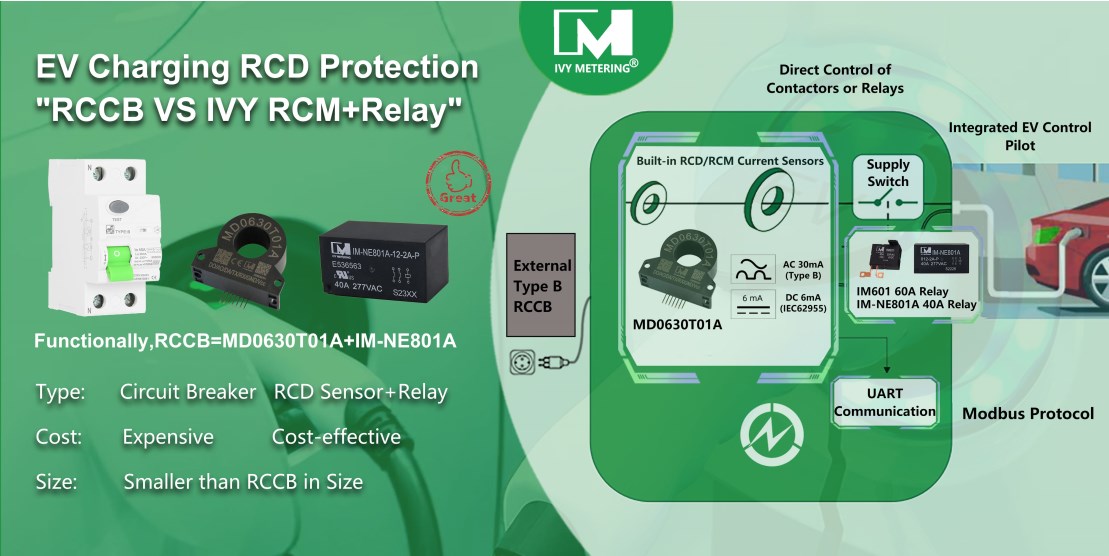 EVSE Solution RCD Sensor Relay PCB CT PCBA EV Charging Components