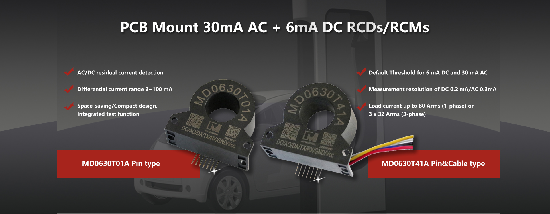 Evse Protection Ac 30ma Dc 6ma Rcd Sensor Residual Current Monitor For 3phase 32a Ac Charger